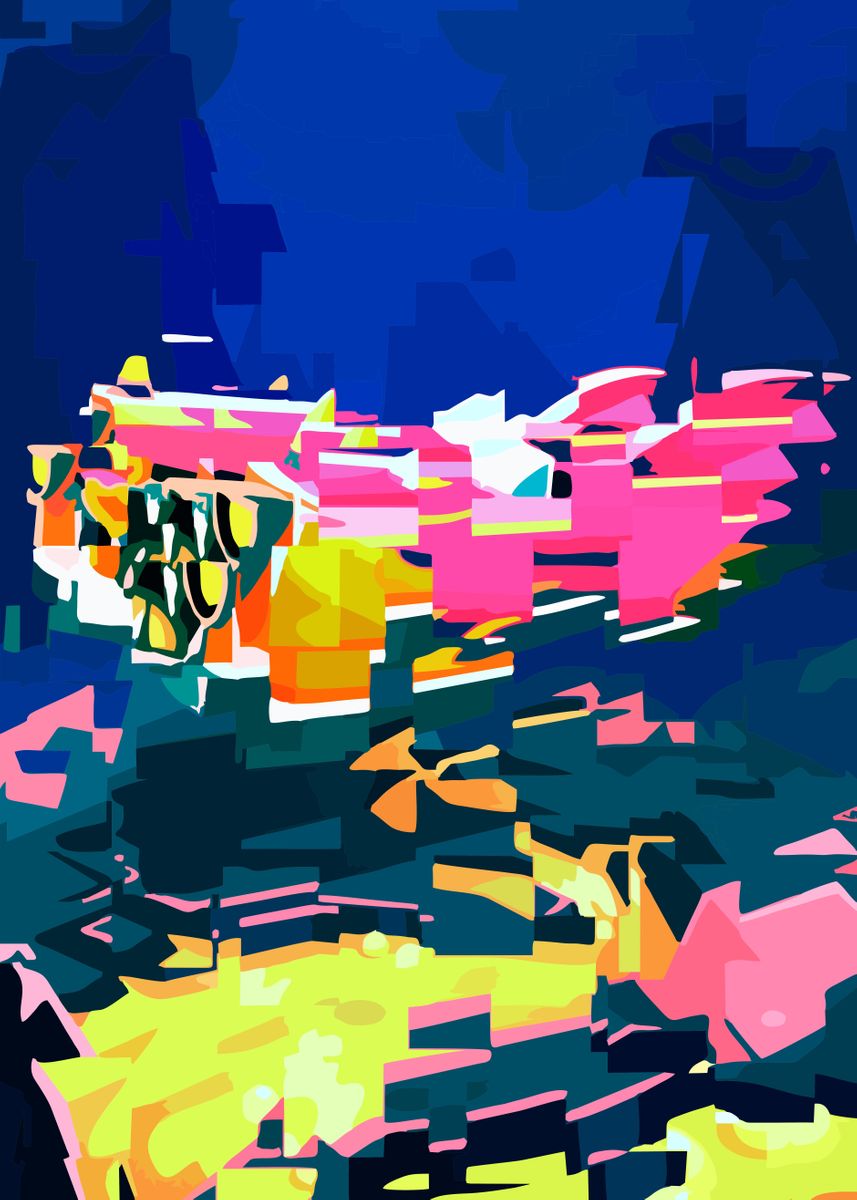 'Abstract car ' Poster, picture, metal print, paint by AdiDsgn | Displate