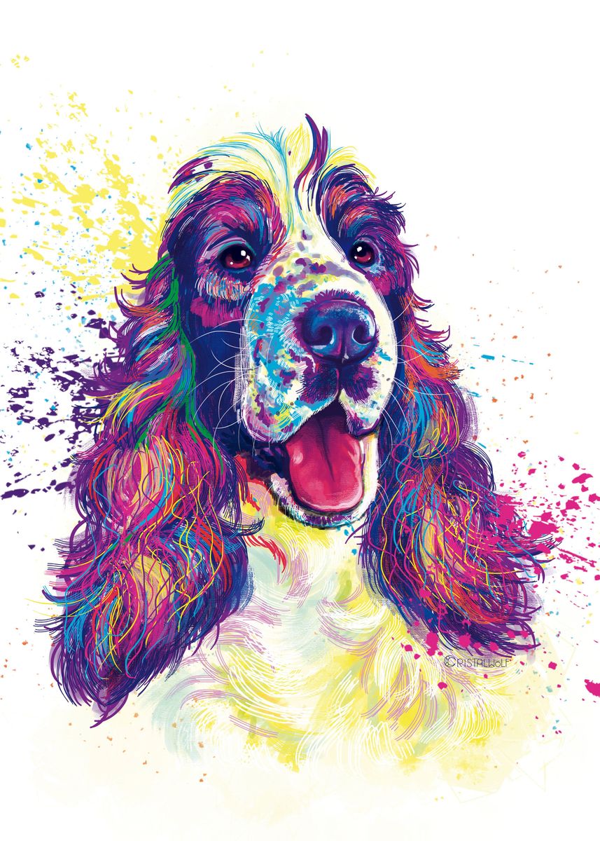 'Cocker Spaniel' Poster by Cristalwolf | Displate