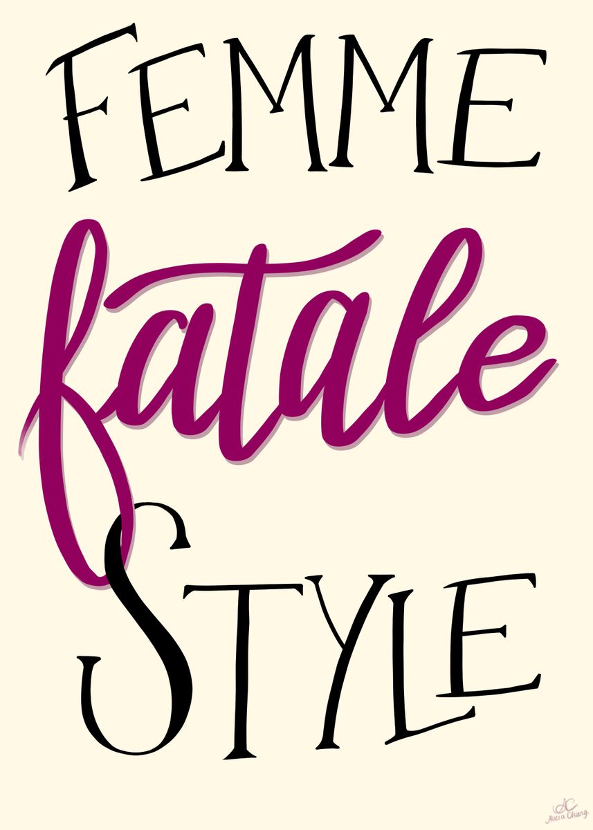 'Femme Fatale' Poster, picture, metal print, paint by Alicia Chang ...