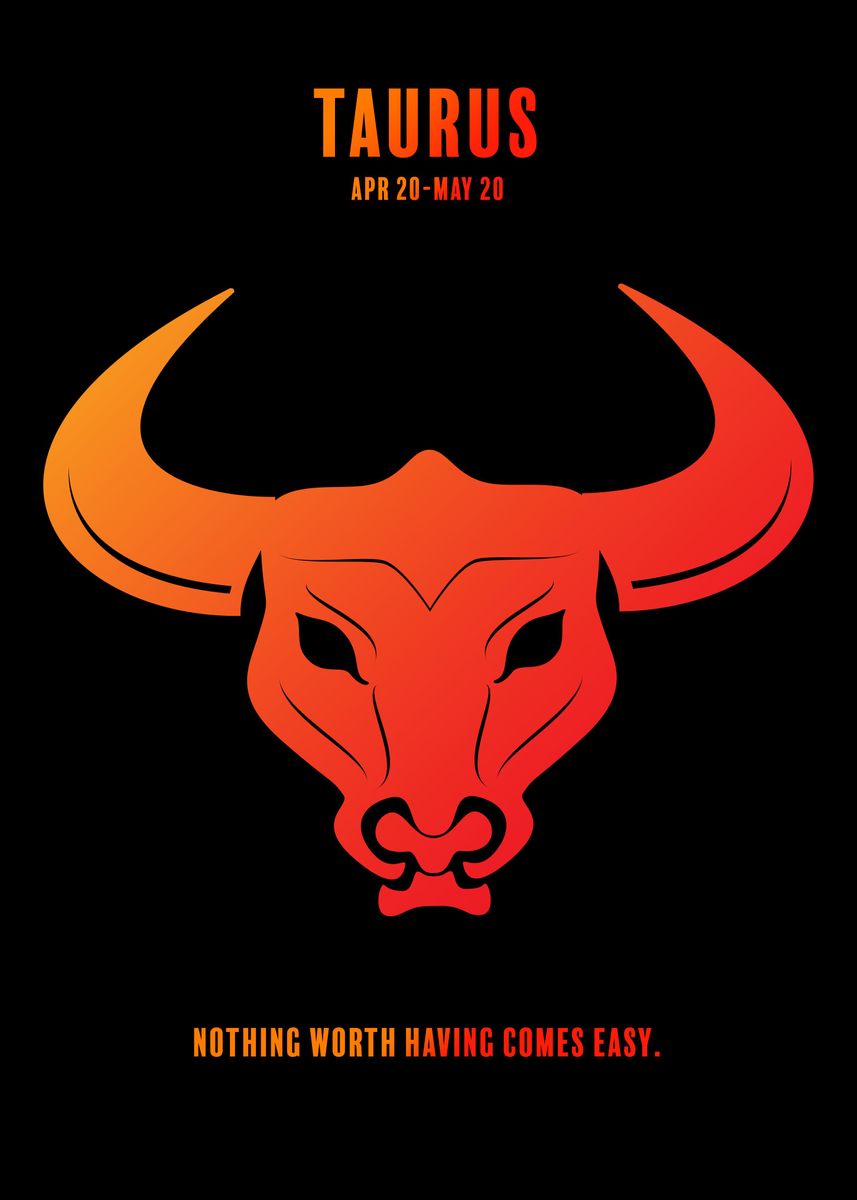 'Taurus' Poster, picture, metal print, paint by Gab Fernando | Displate