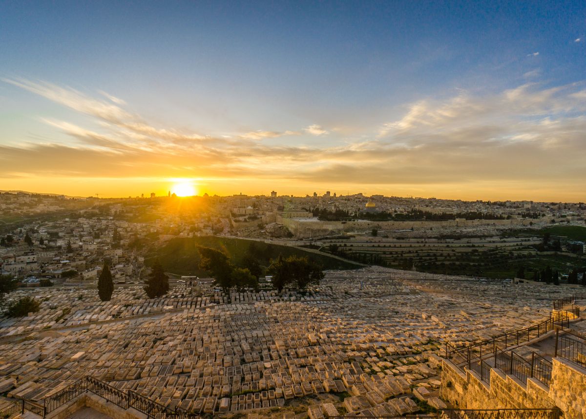 'Sunset in Jerusalem Israel' Poster by Pierre Dahl | Displate