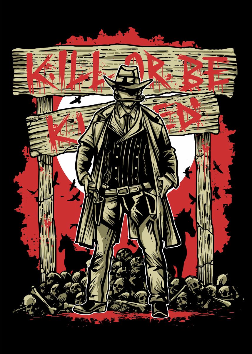 'Kill Or Be Killed' Poster, picture, metal print, paint by Aloke Design ...