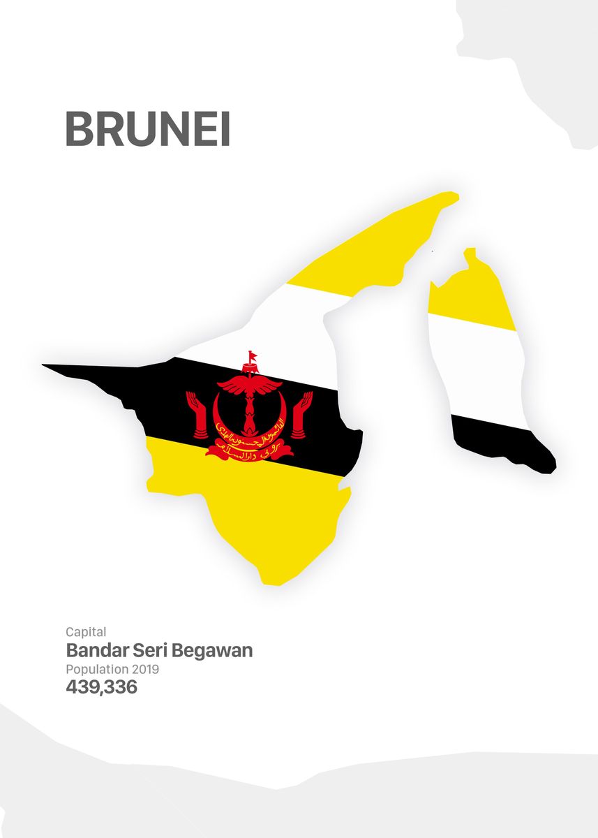 'BRUNEI' Poster, picture, metal print, paint by shahid akram | Displate