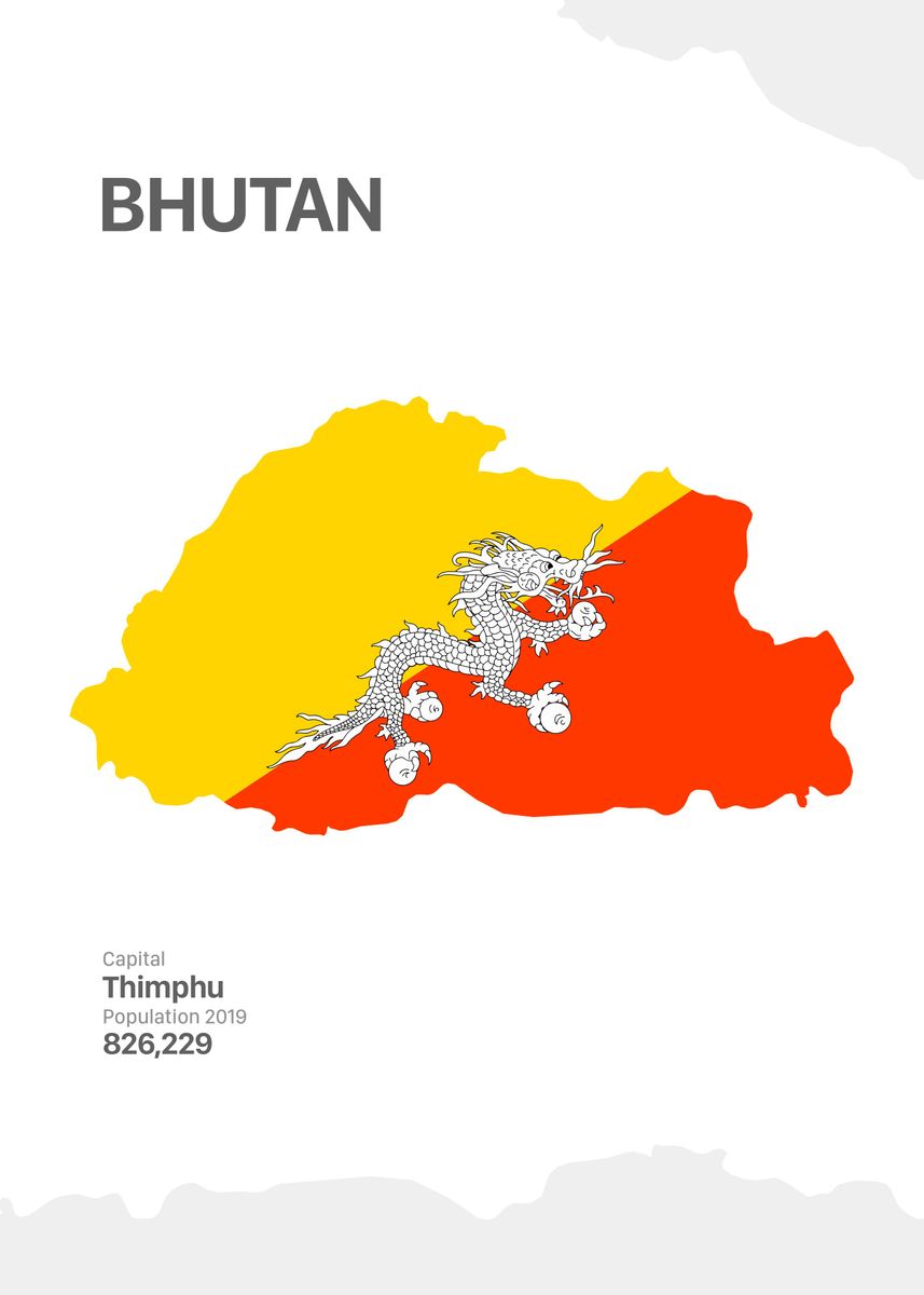 'BHUTAN' Poster by shahid akram | Displate