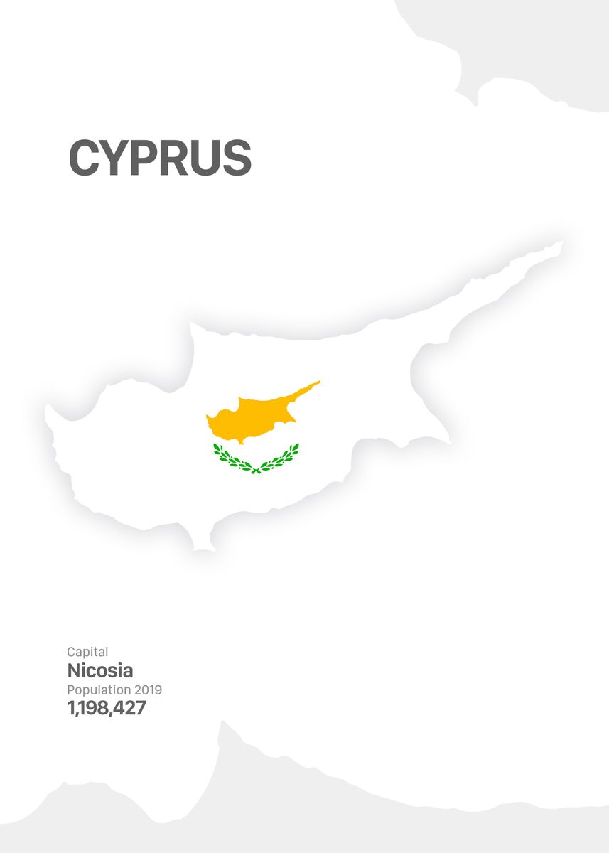 'CYPRUS ' Poster, picture, metal print, paint by shahid akram | Displate