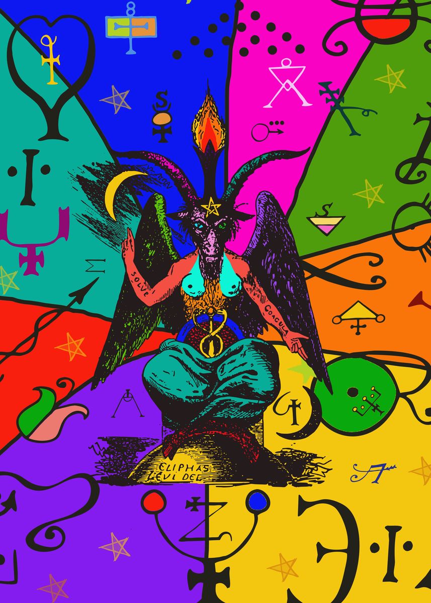 'Popart Baphomet' Poster, picture, metal print, paint by Lucia ...