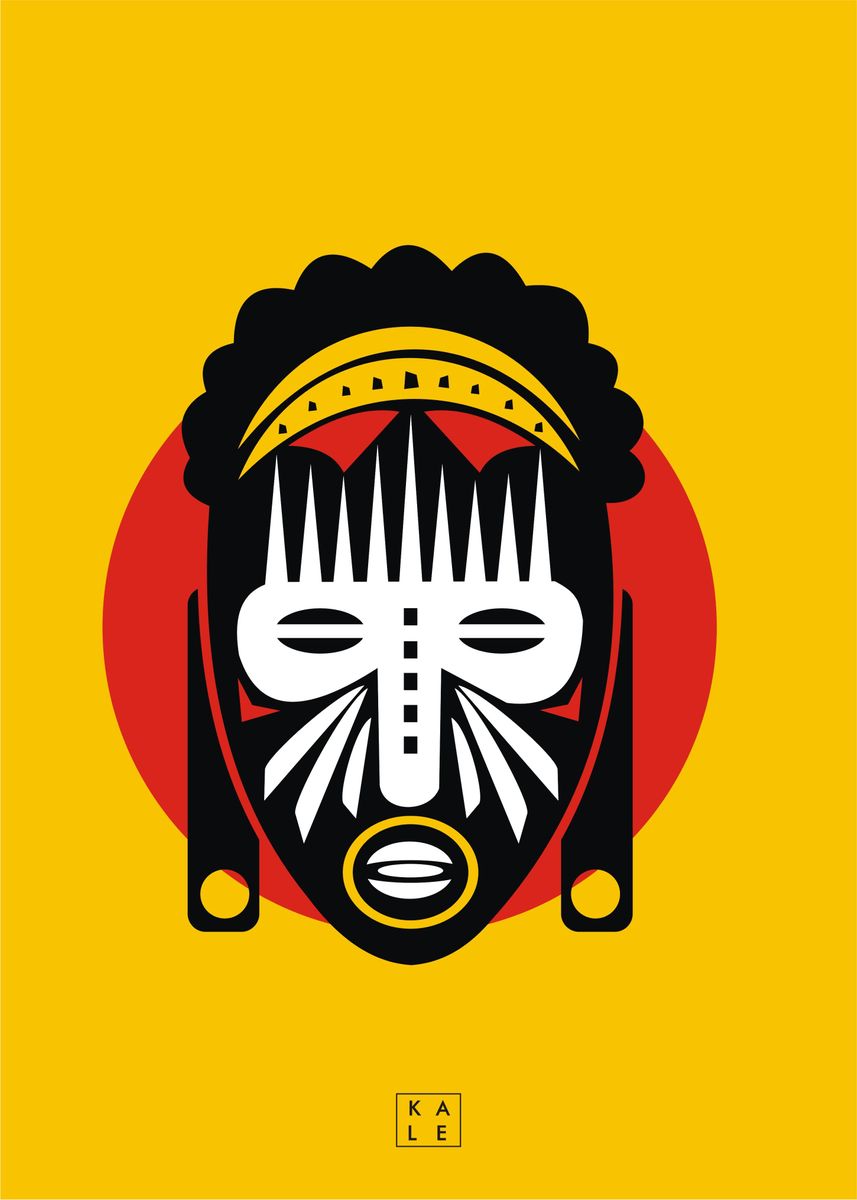'Rwanda kigali mask' Poster, picture, metal print, paint by kale nakoro ...