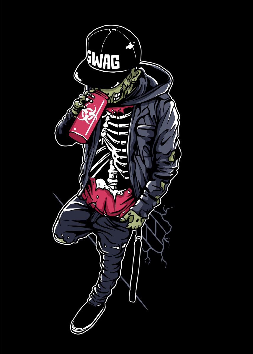 'Zombie Swag' Poster, picture, metal print, paint by Aloke Design ...