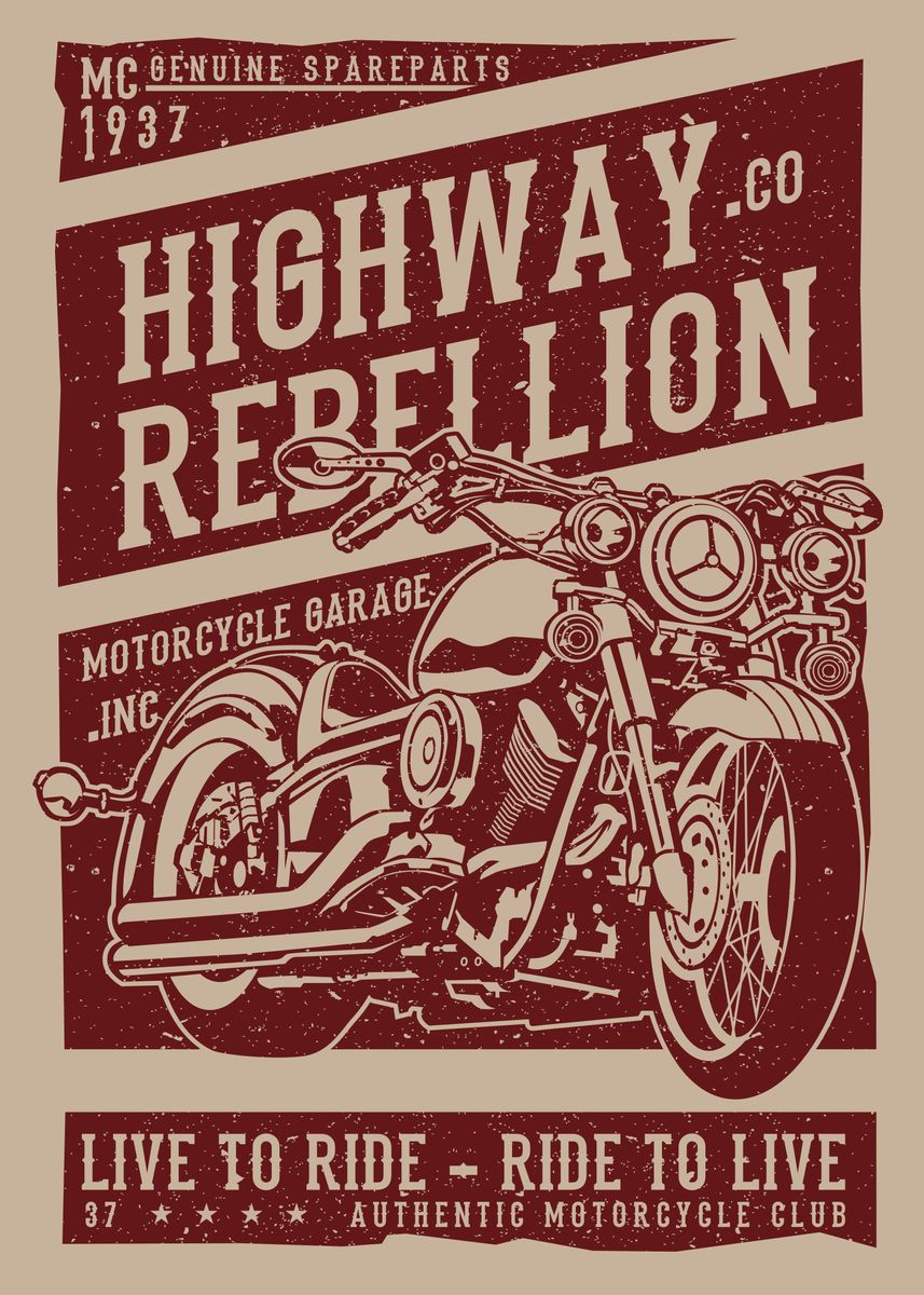 'Highway Rebellion ' Poster by Chris Simmons | Displate