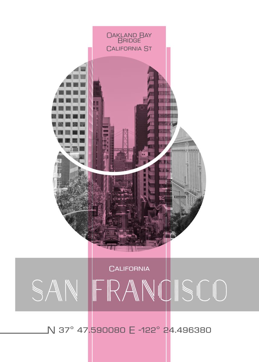 'California Street ' Poster by Melanie Viola | Displate