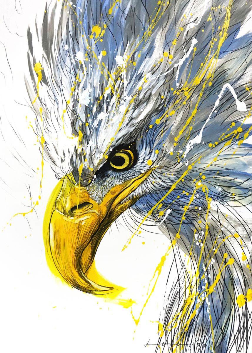 'Eagle eyes' Poster, picture, metal print, paint by Jatuchoti ...