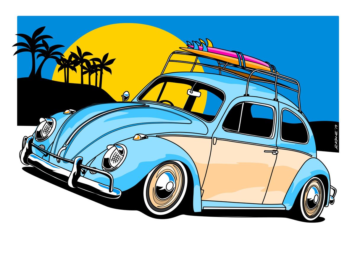 'Surf Bug' Poster by Robert Kane | Displate