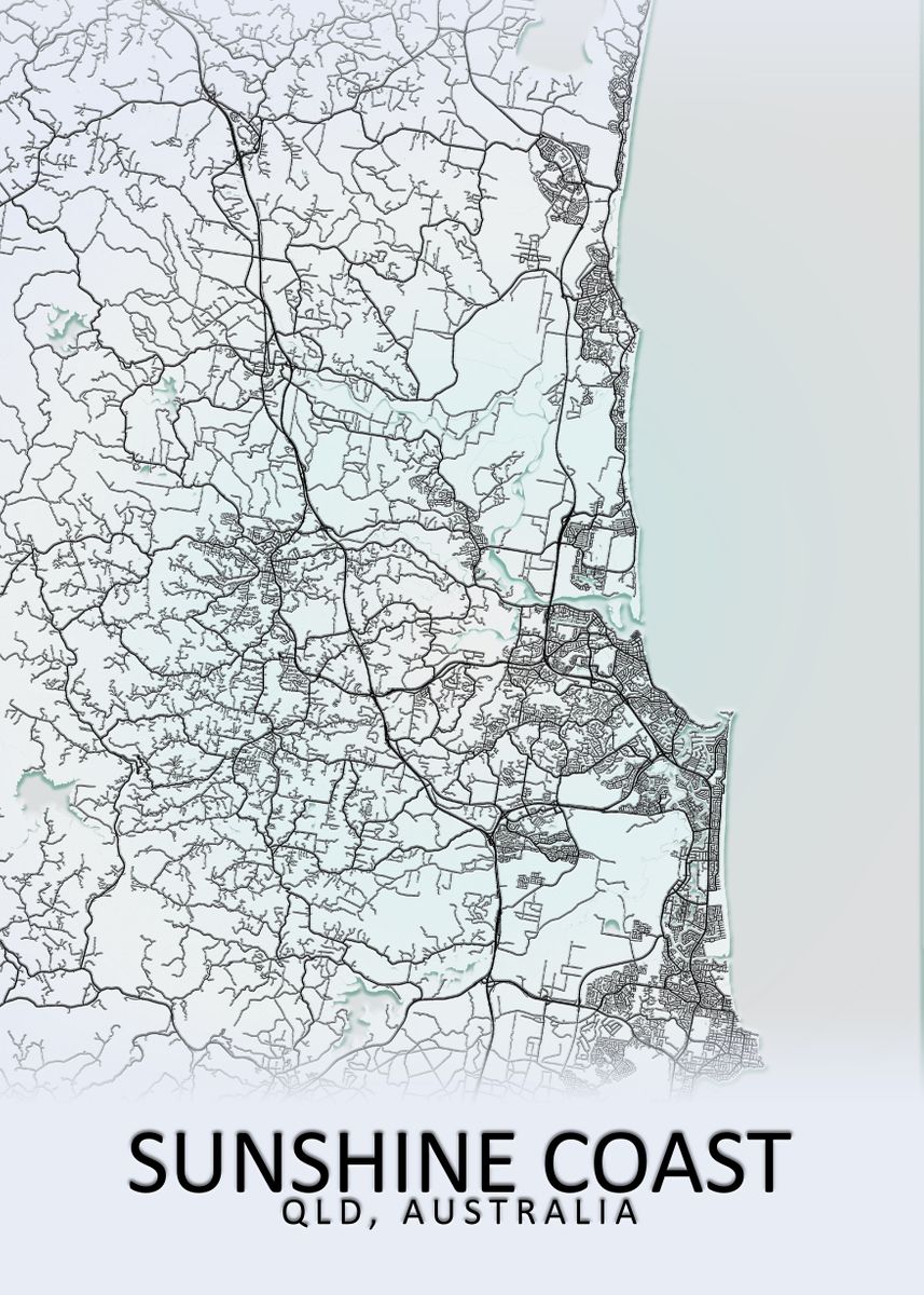 'Sunshine Coast Australia' Poster, picture, metal print, paint by City ...