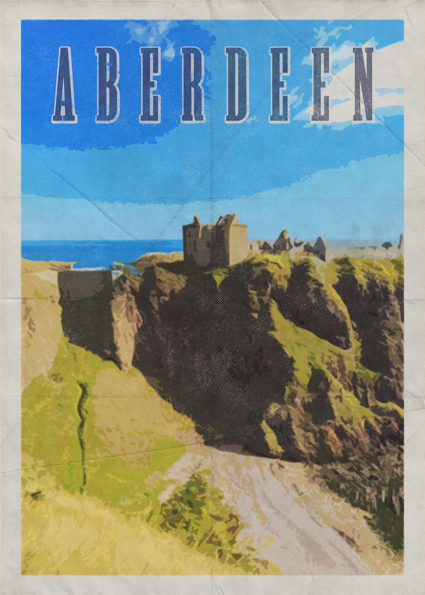 'Aberdeen Scotland Art' Poster, picture, metal print, paint by Happy ...