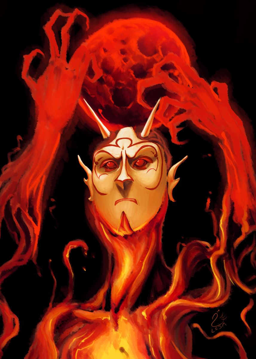 'Demon Night' Poster by LEDA Graves | Displate