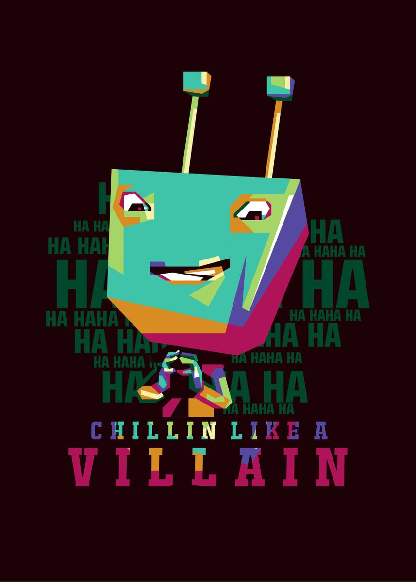 'adudu super villain' Poster, picture, metal print, paint by Popart ...