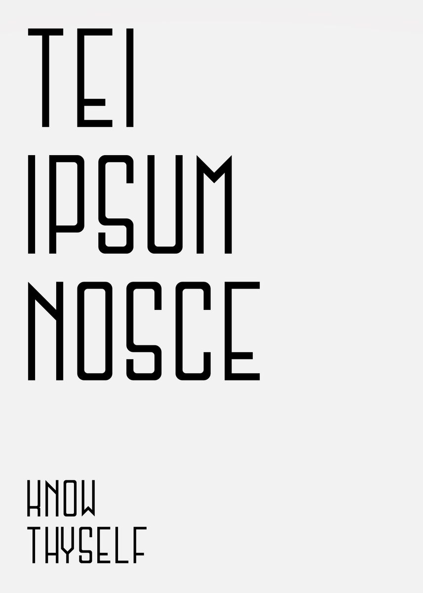 'Know Thyself' Poster by Josh B | Displate