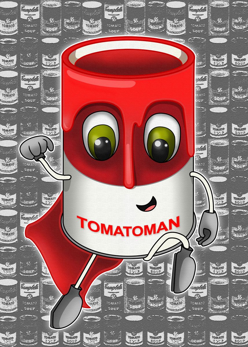 'TOMATOMAN' Poster by Giannini Arnetta | Displate