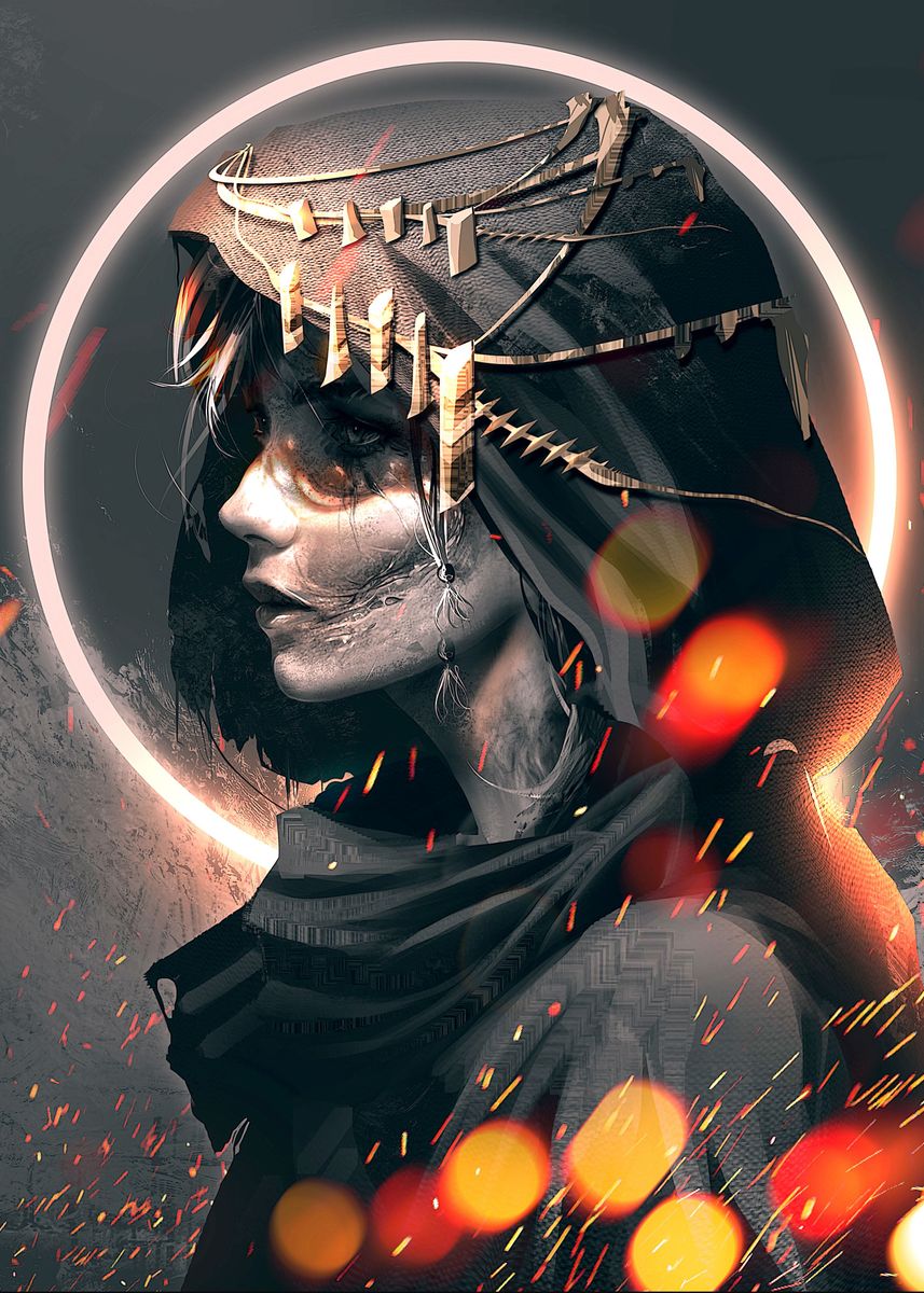 'Sahira' Poster, picture, metal print, paint by Rashed Alakroka | Displate