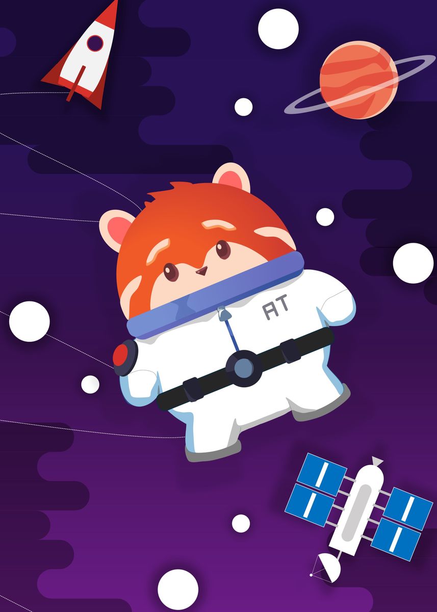 'Astro Teddy' Poster, picture, metal print, paint by Sabik Mahmud Khan ...