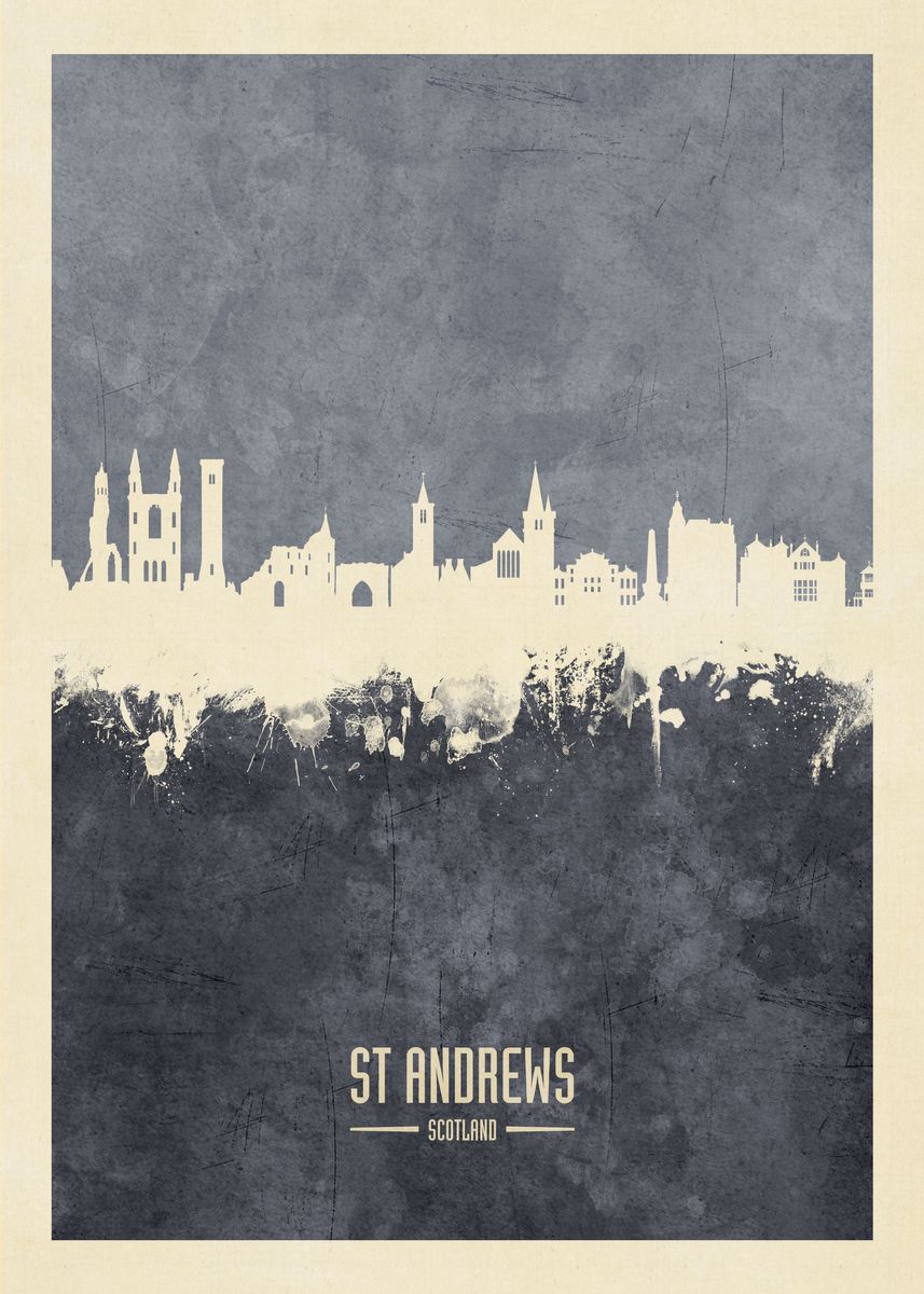 'St Andrews Skyline' Poster by Michael Tompsett | Displate