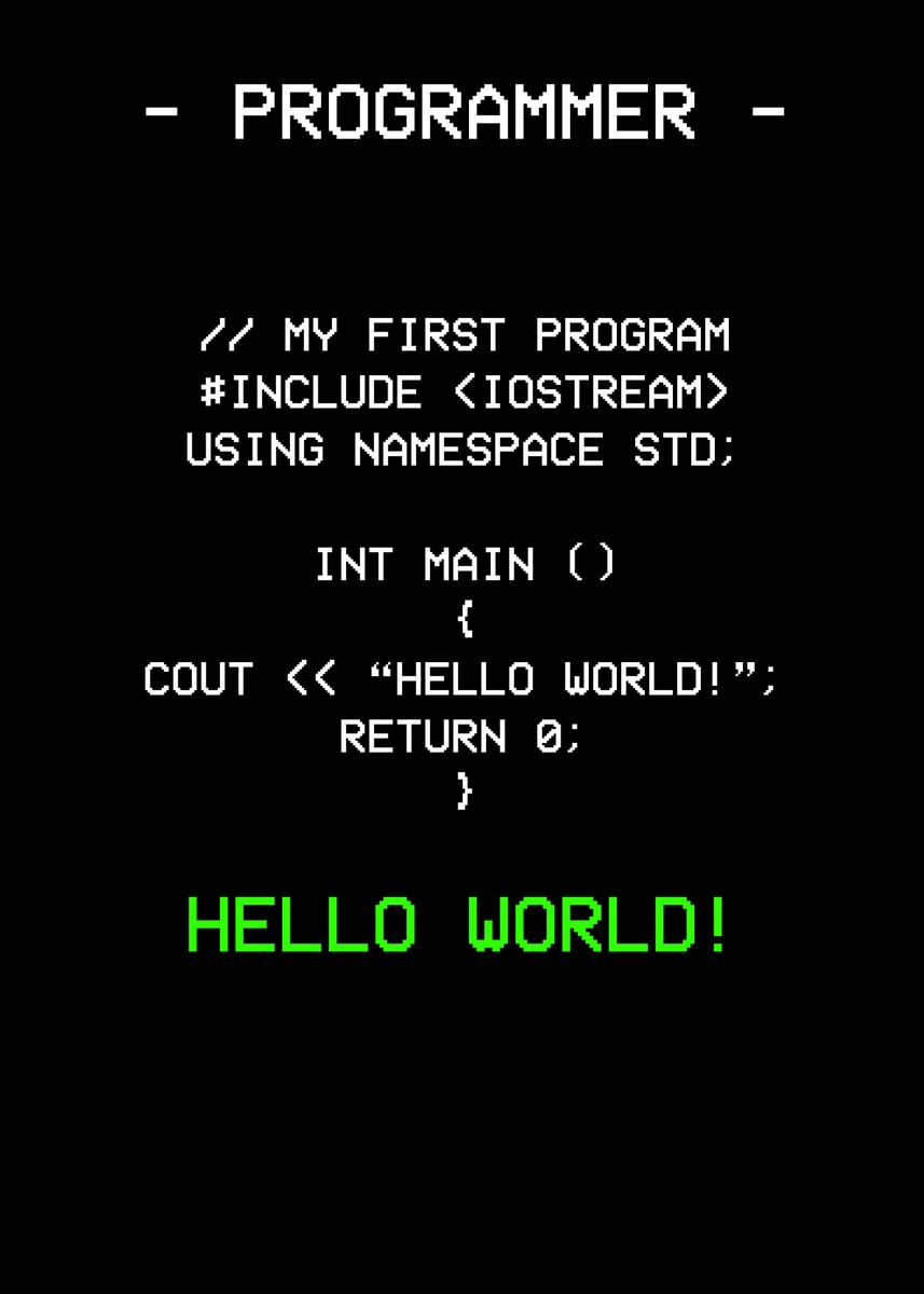 'My First Program' Poster, picture, metal print, paint by Dylan Esteves ...