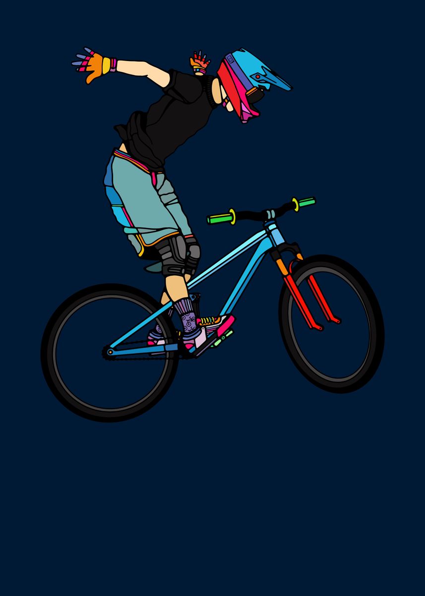 'Freeride' Poster, picture, metal print, paint by Nin Hol | Displate