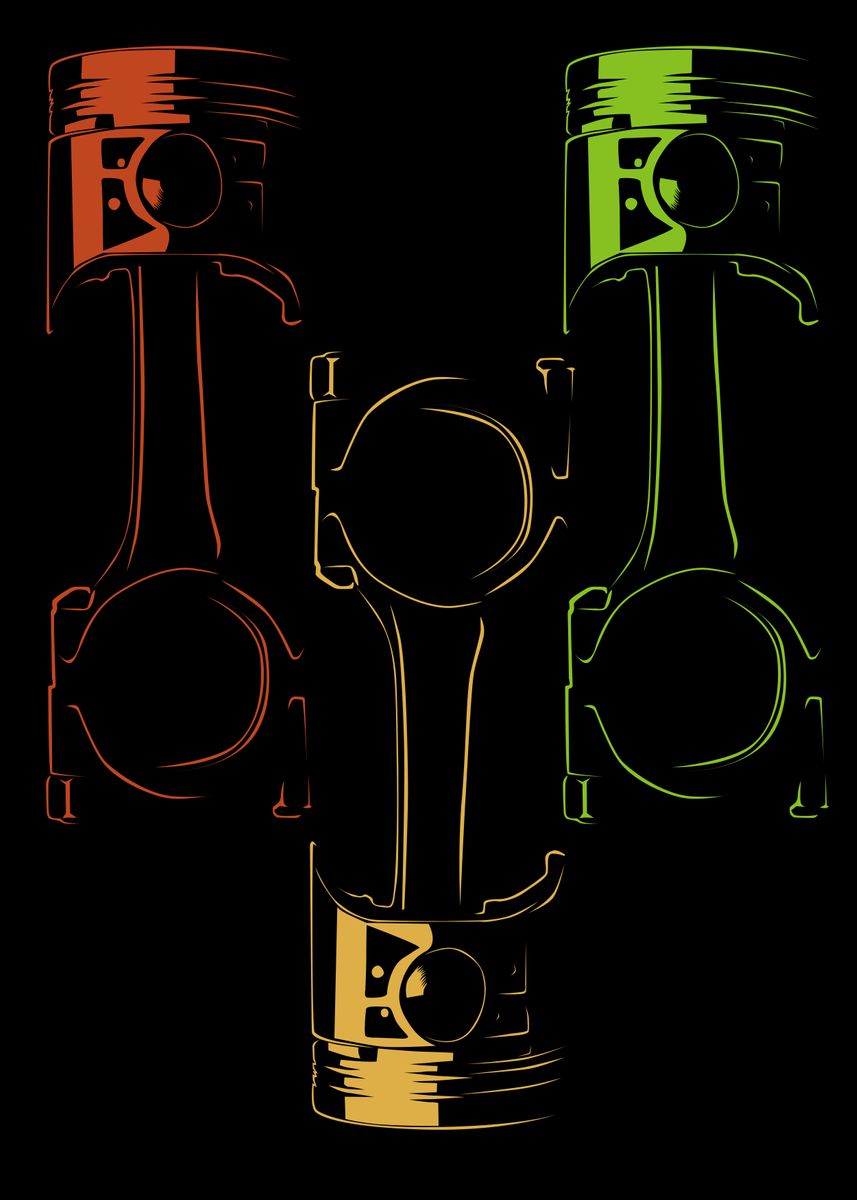 'Pistons' Poster by Adam Kelly | Displate