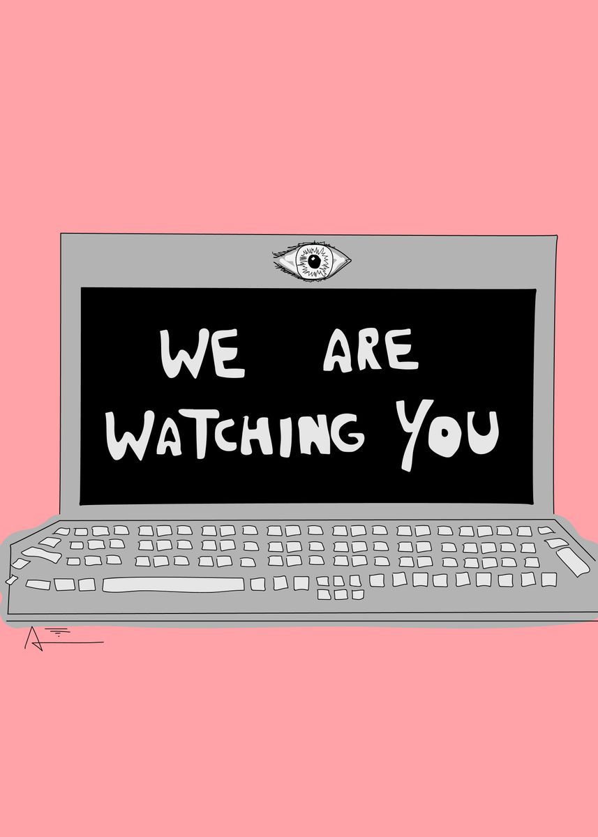 'Watching you' Poster, picture, metal print, paint by RARO ARQ | Displate