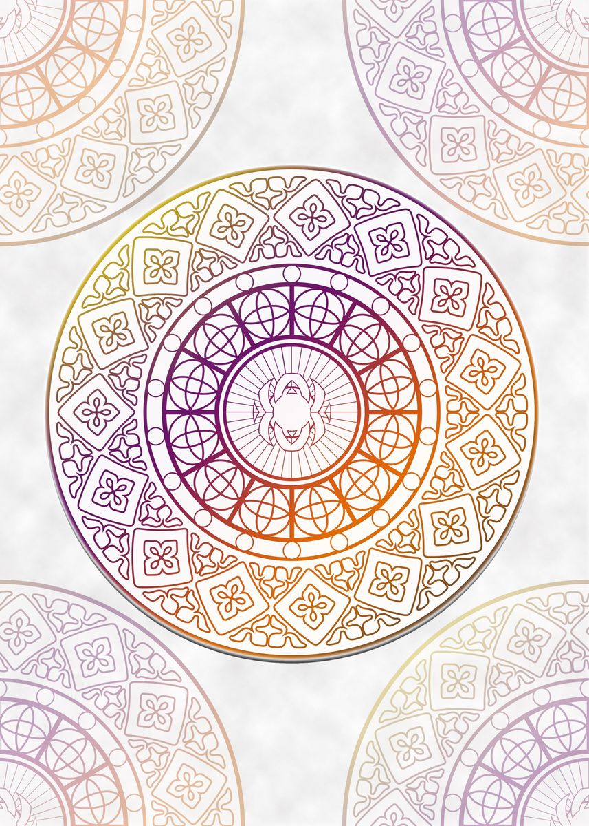 'Mandala 01' Poster by Fernanda RD | Displate