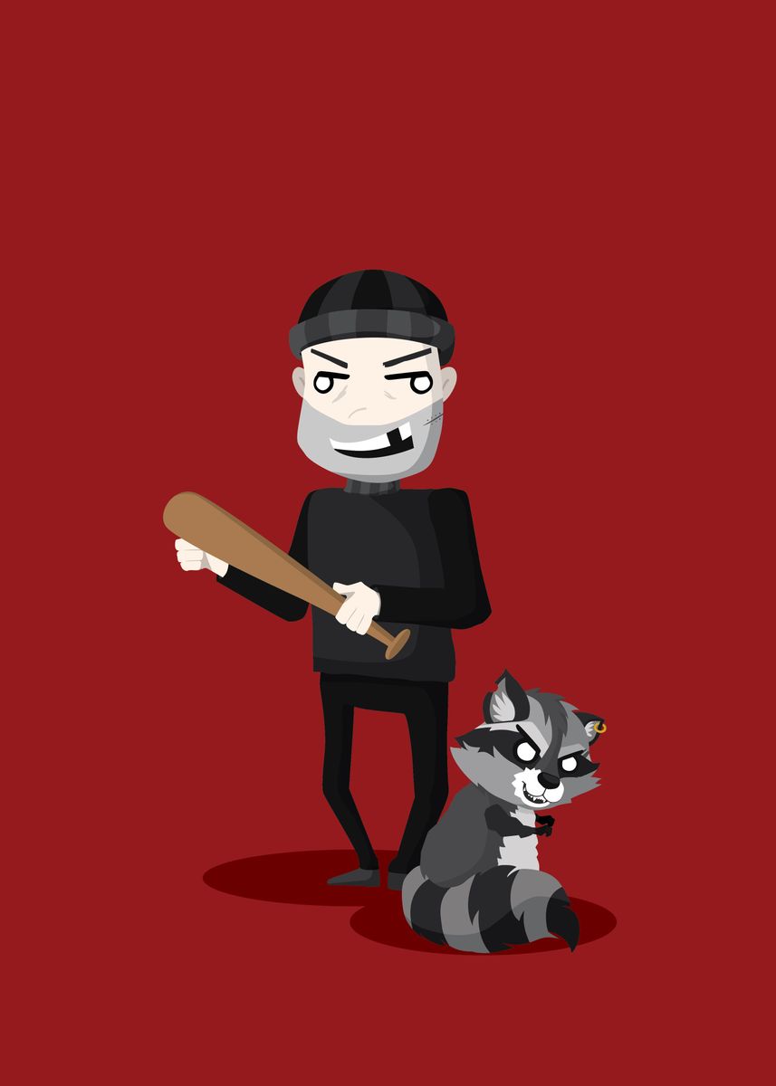 'Greg and Rex cartoon' Poster, picture, metal print, paint by Julia ...