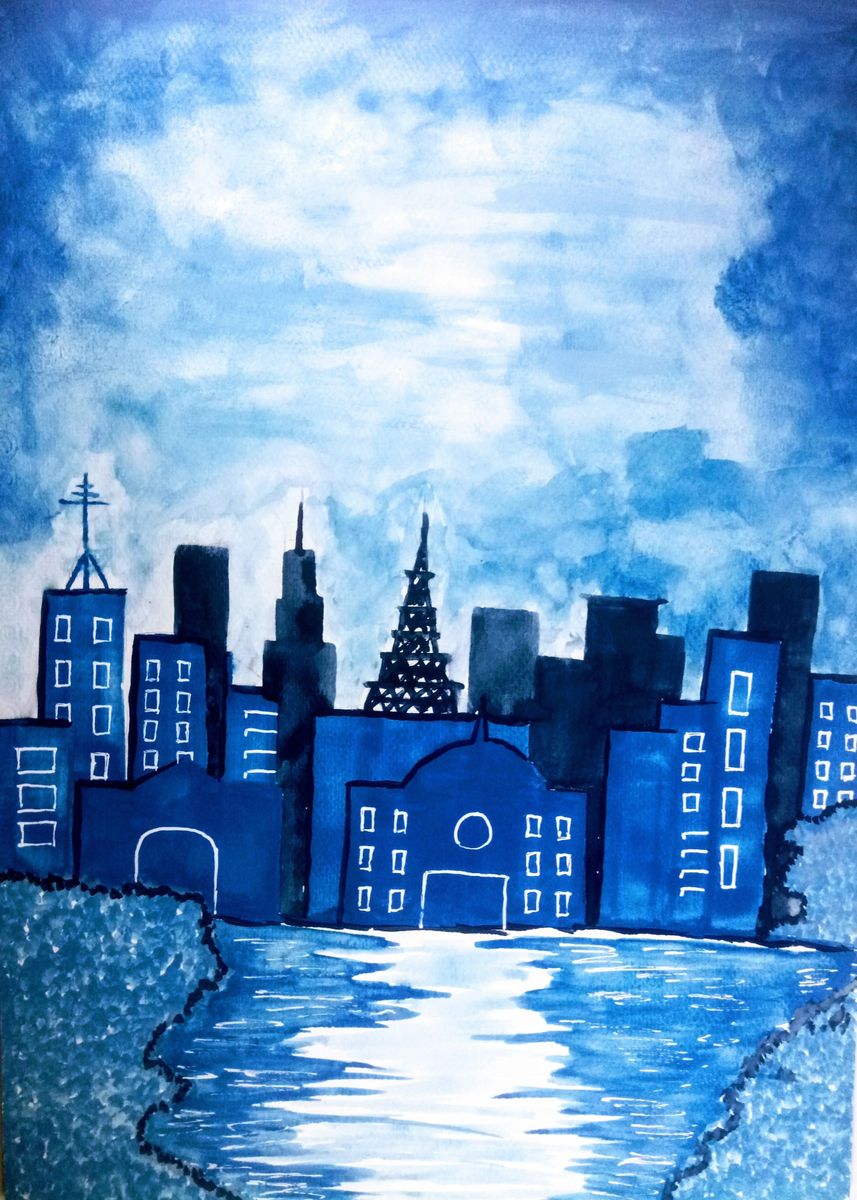 'Monochromatic City' Poster by remus julius perez | Displate