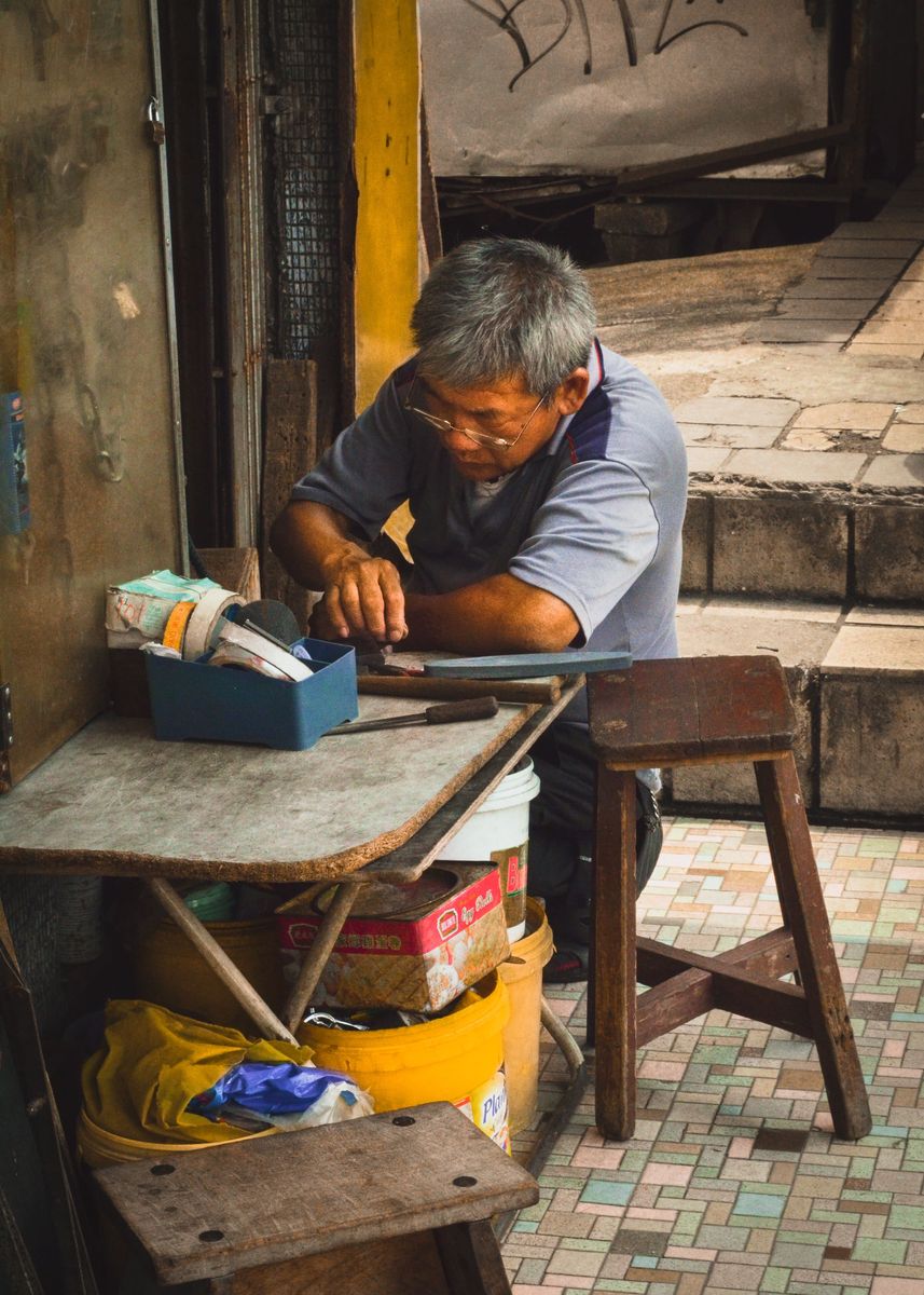 'Old Working Man ' Poster by Kendra Hwj | Displate