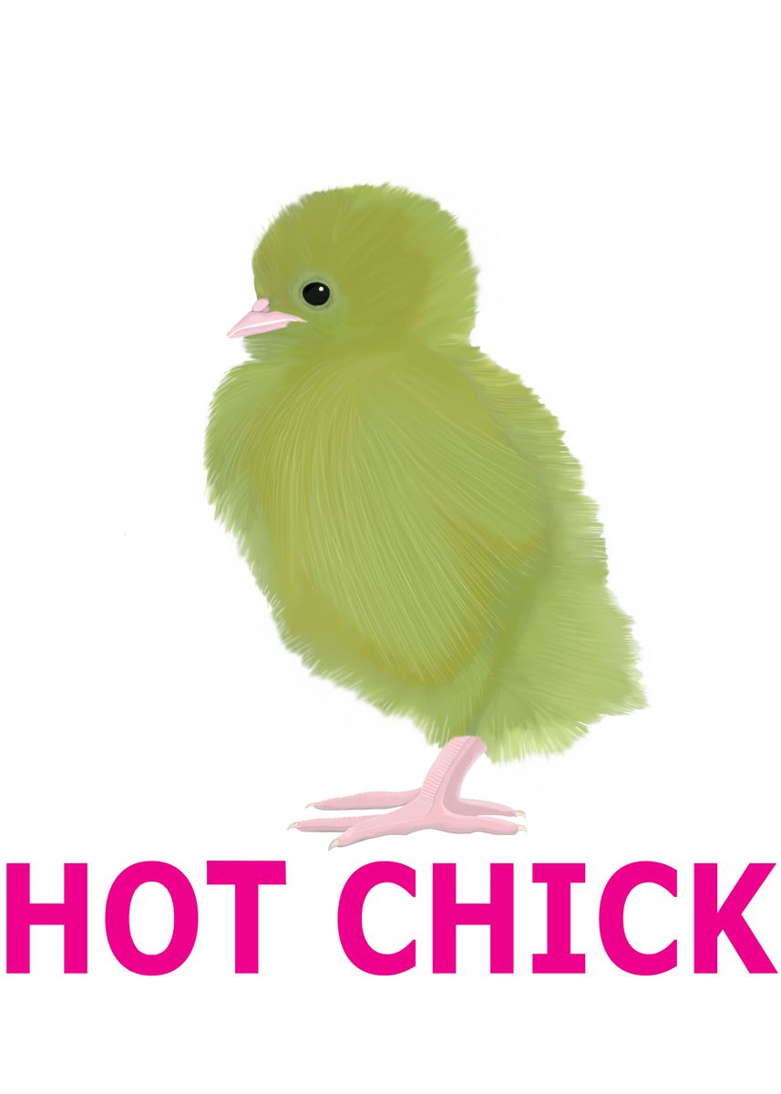 'Hot Chick' Poster, picture, metal print, paint by Eric Silva | Displate