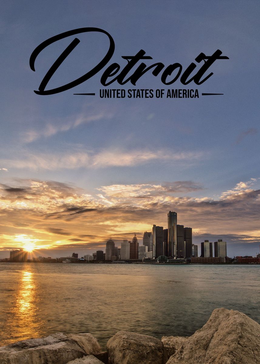 'Detroit' Poster, picture, metal print, paint by Tim Kaiser | Displate