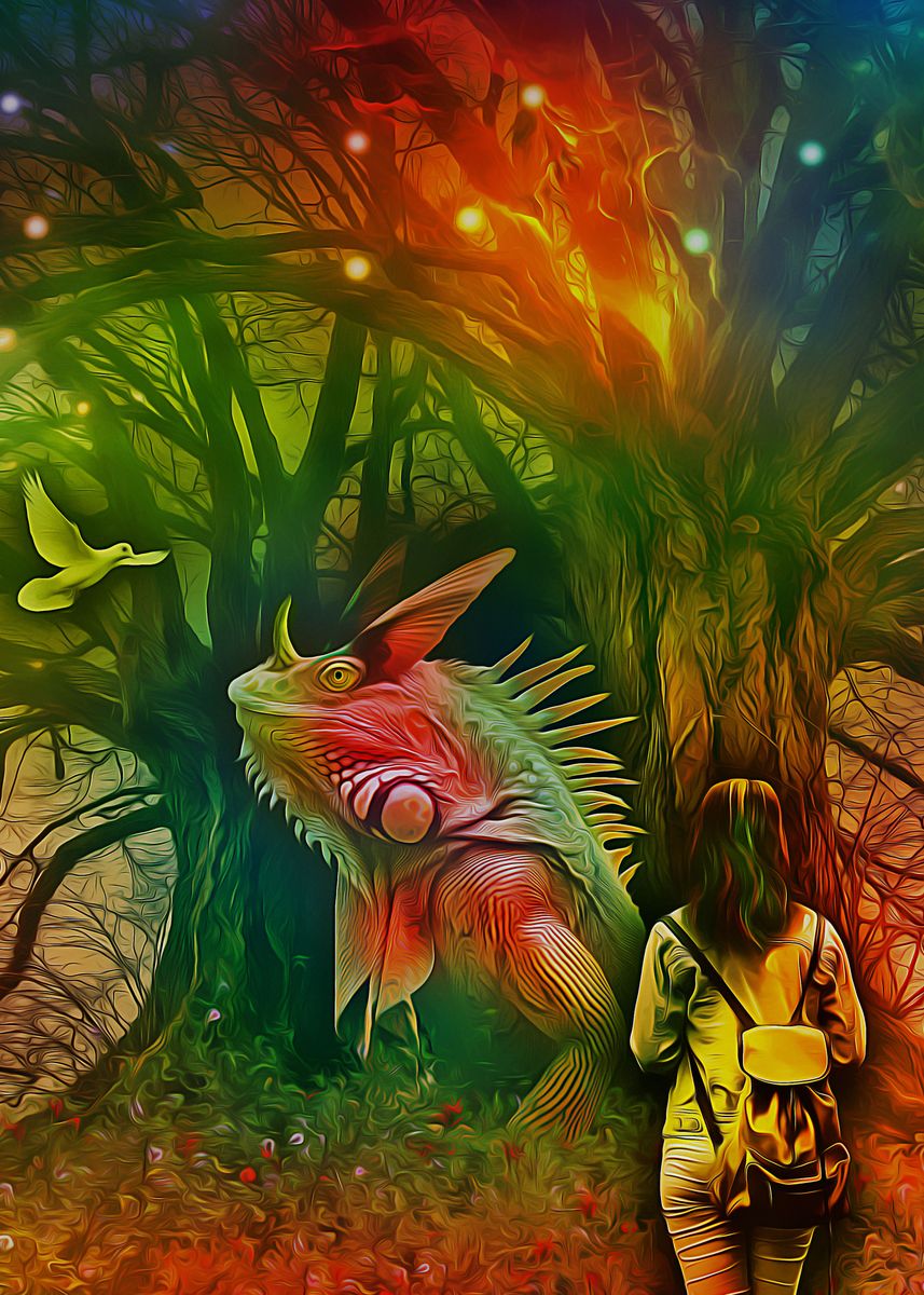 'Keeper of the Tree 2' Poster, picture, metal print, paint by Andreas ...