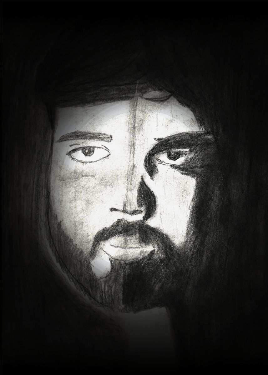 'Bearded Man' Poster, picture, metal print, paint by DNS | Displate