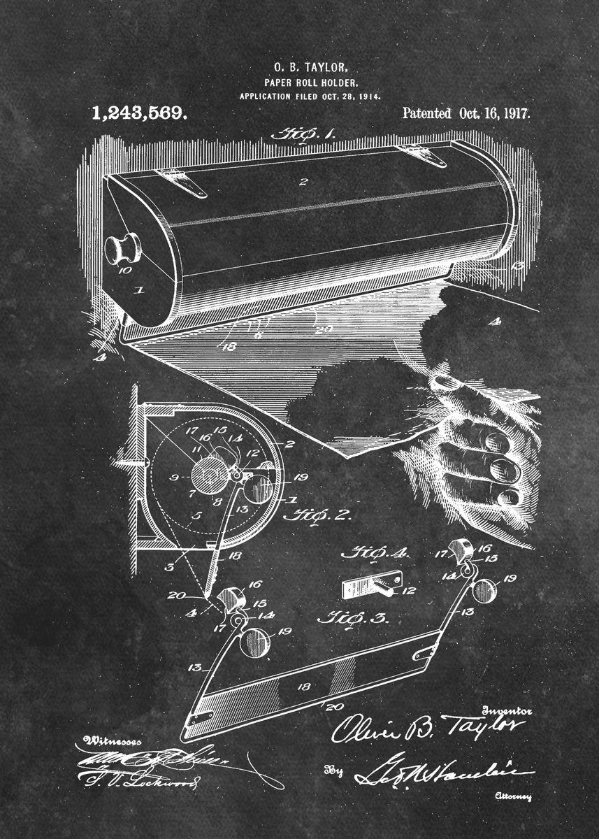 'Taylor Paper roll holder 1' Poster, picture, metal print, paint by ...