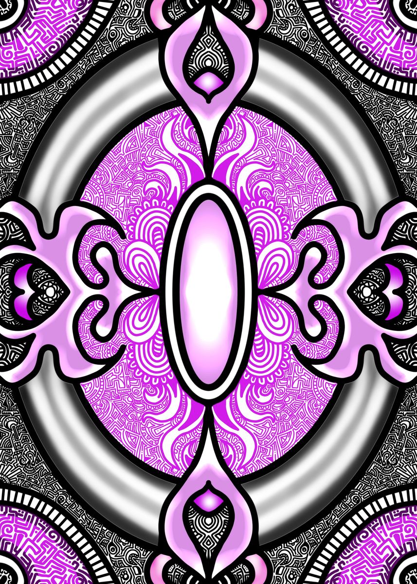 'purple cyclone' Poster, picture, metal print, paint by Edward Kamau ...