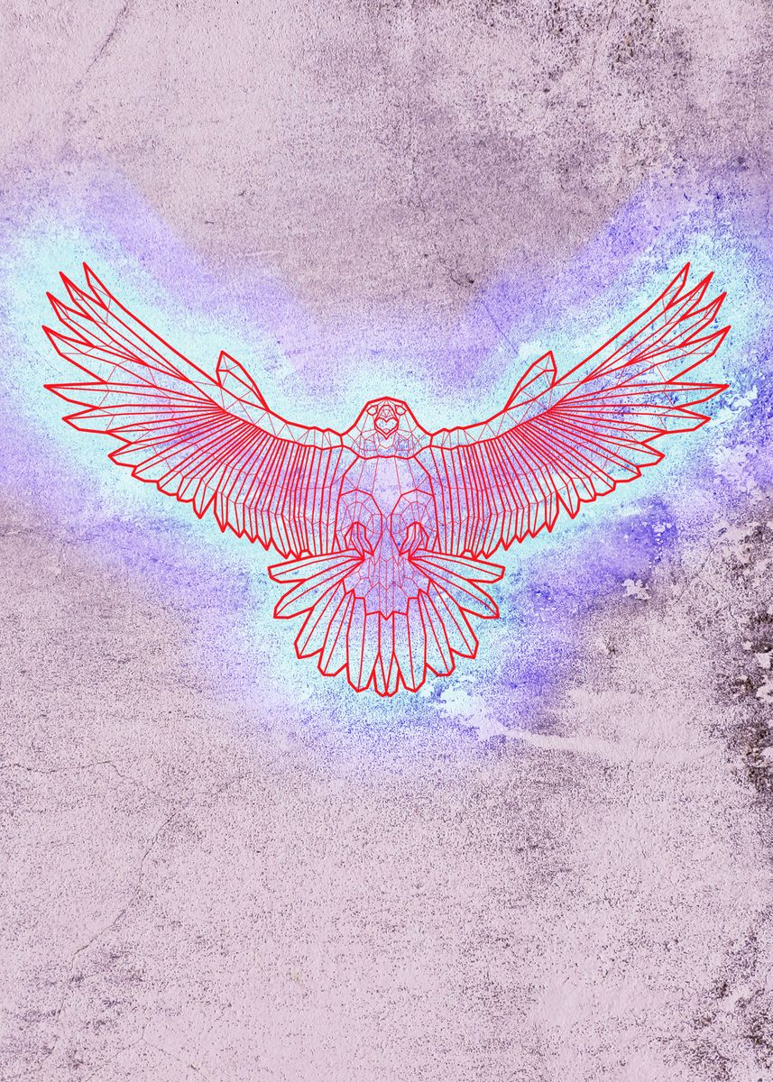 'Geometric Falcon' Poster by MarcAndré Leduc | Displate