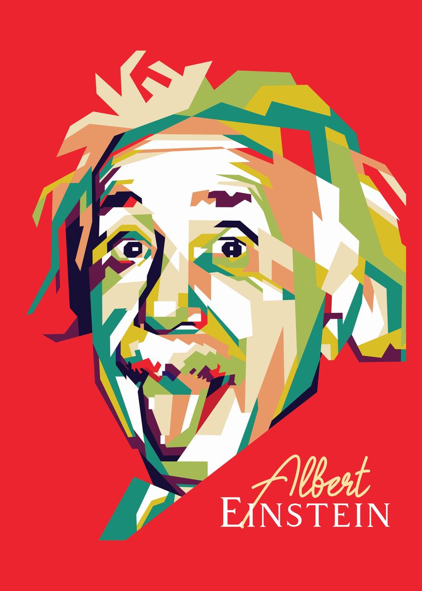 'Albert Einstein' Poster, picture, metal print, paint by Ahmad Hanafi ...