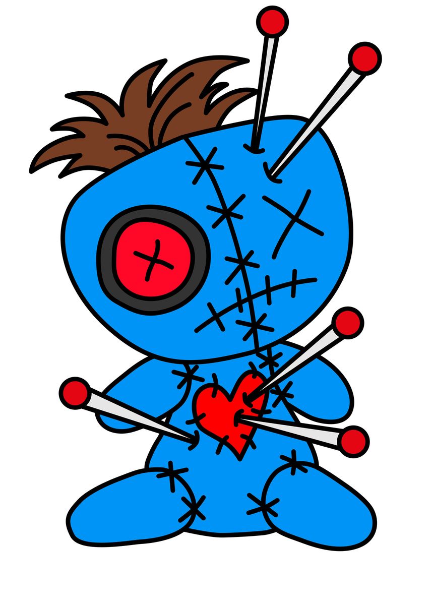 'halloween Voodoo bear doll' Poster by Silhouette Boss | Displate