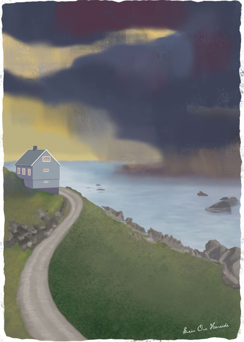 'Bad weather' Poster, picture, metal print, paint by Svein Ove Hareide ...