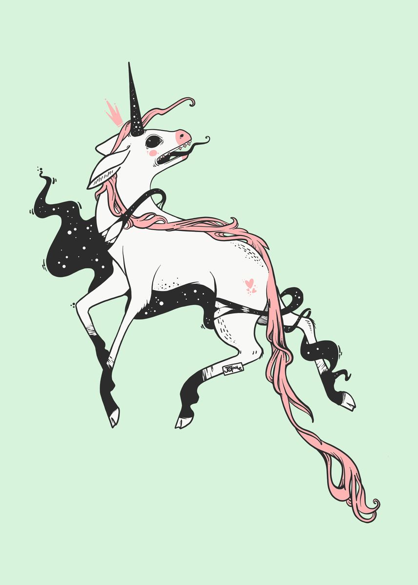'Weird Unicorn With Space' Poster by Jennifer O'Toole | Displate