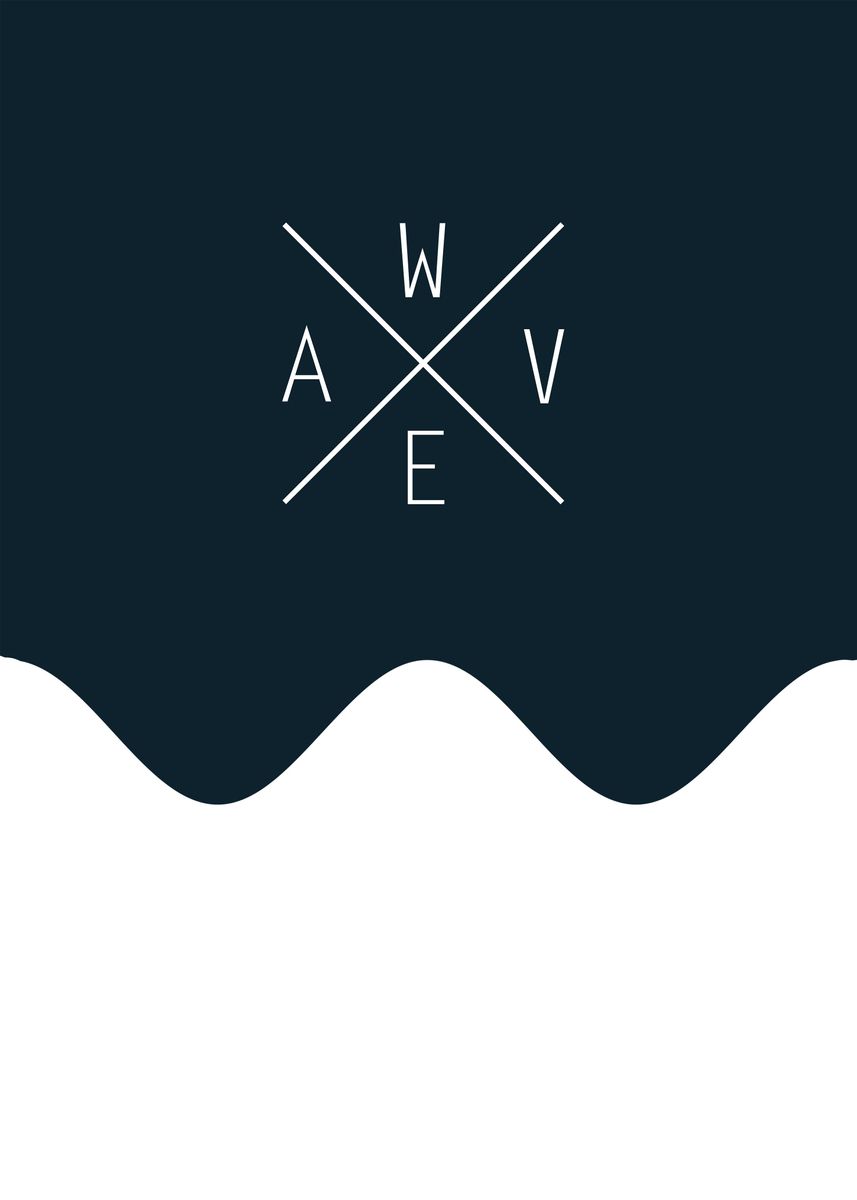 'WAVE' Poster, picture, metal print, paint by Lumos19 Studio | Displate