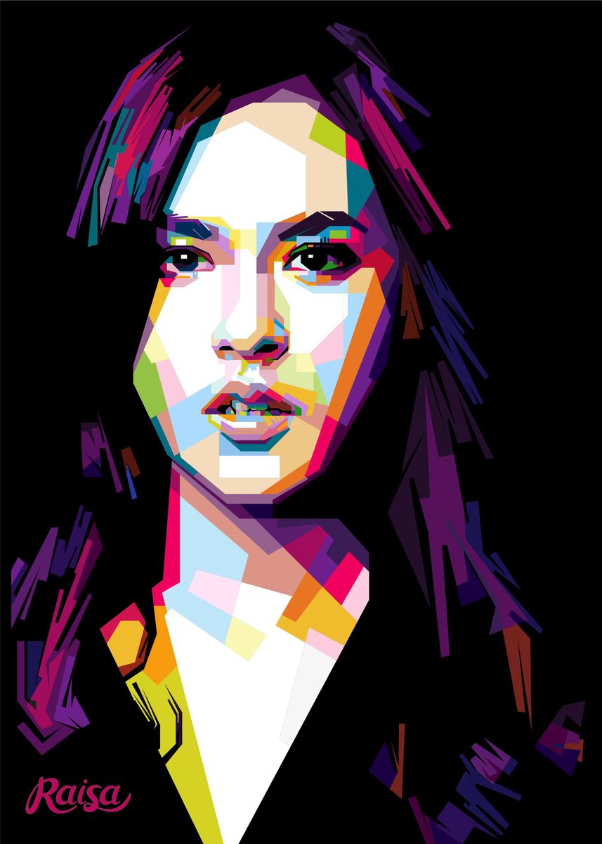 'Raisa Pop Art' Poster, picture, metal print, paint by Fais Fidi | Displate