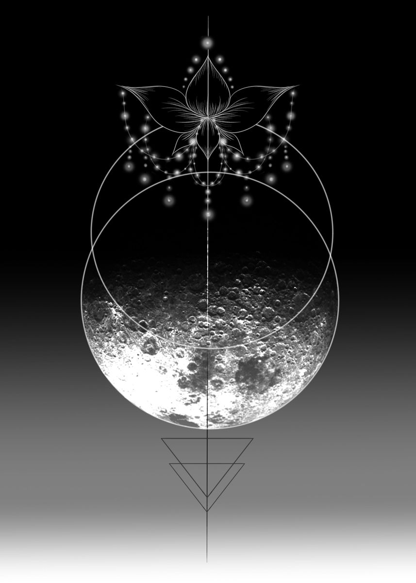 'Moon' Poster, picture, metal print, paint by L. LaVespa | Displate