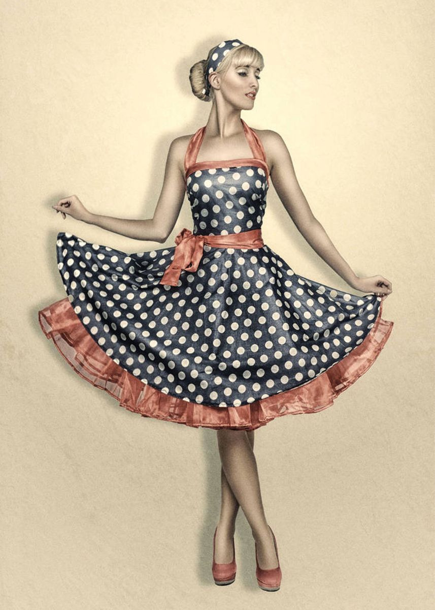 'Classy Vintage Pinup' Poster, picture, metal print, paint by Riki ...