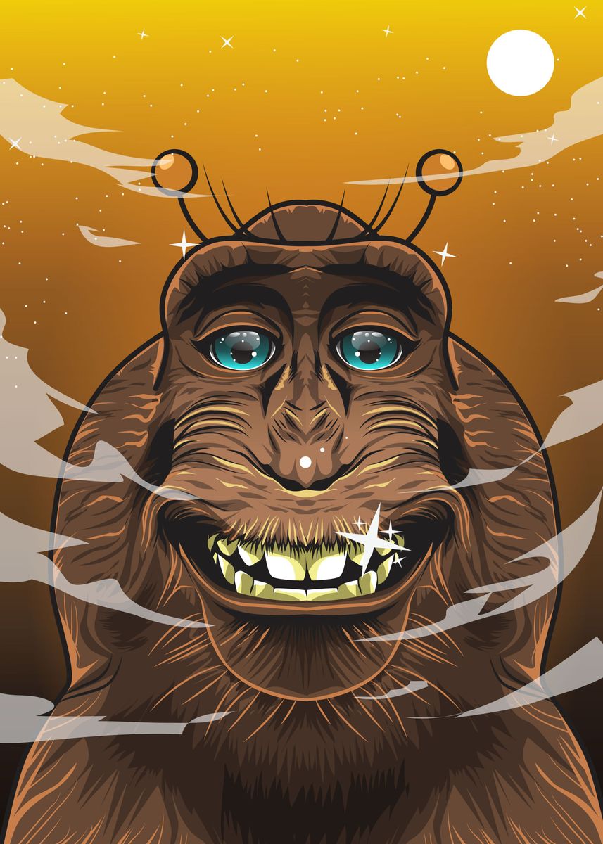 'Smile Monkey' Poster, picture, metal print, paint by Unygara | Displate