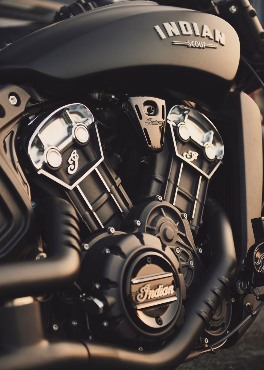 'INDIAN MOTORCYCLE ENGINE' Poster, picture, metal print, paint by ivo ...